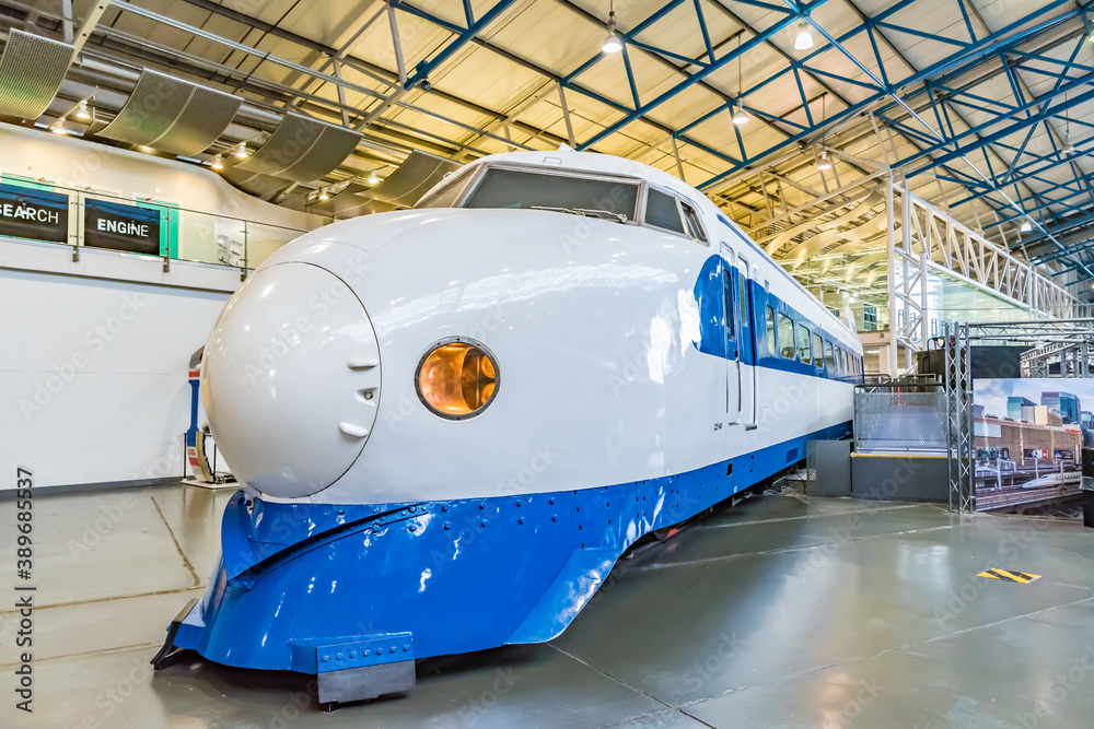 YORK, ENGLAND - SEPTEMBER 18, 2019: 0 Series Shinkansen train in the ...