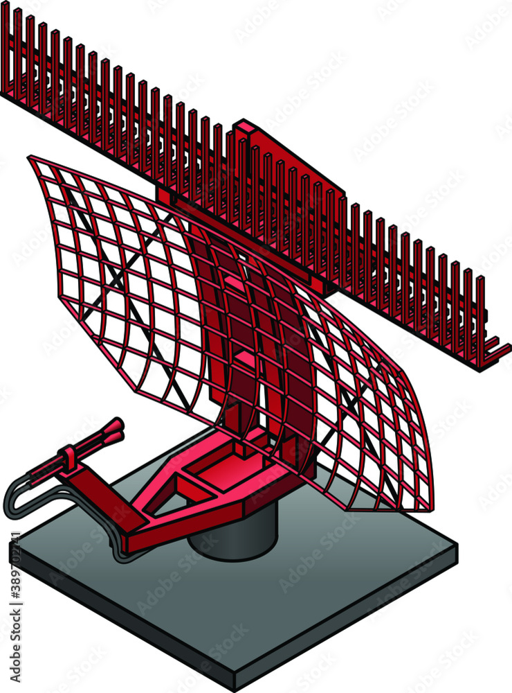 An airport / air traffic control (ATC) radar. Stock Vector | Adobe Stock