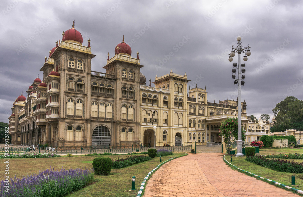 In the center of Mysore city is the magnificent Mysore Palace, which ...