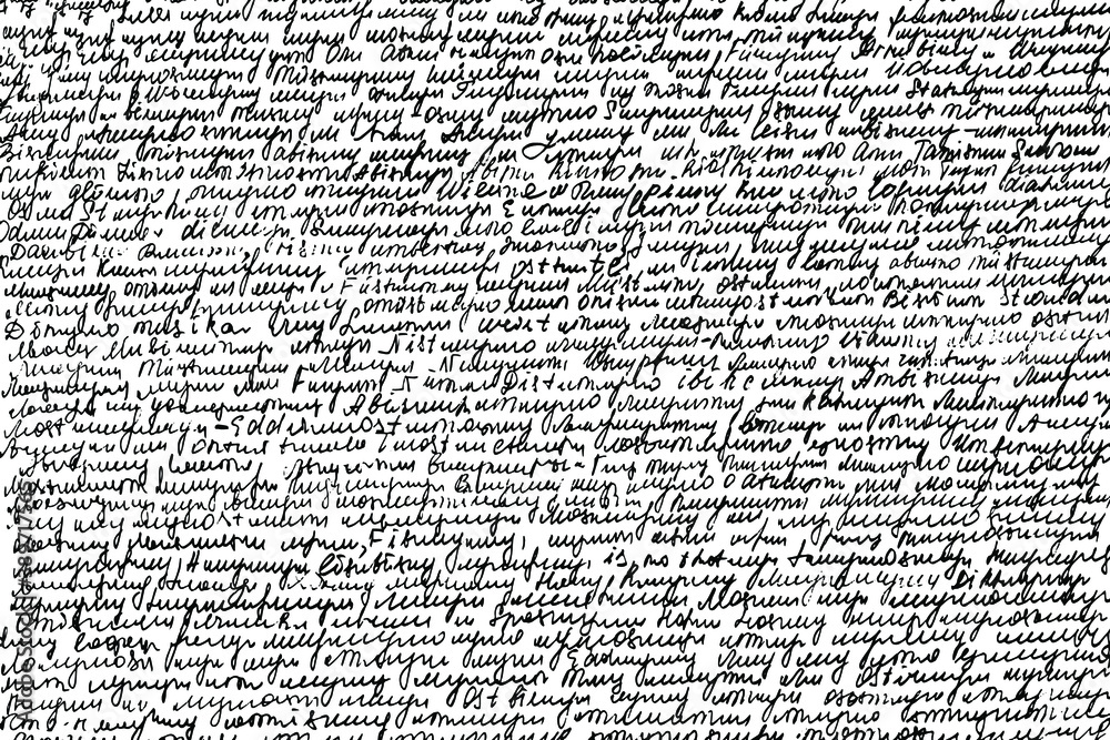 Grunge texture, abstract monochrome background. Illegible handwritten ...