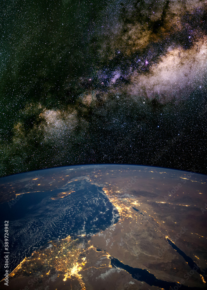 The Milk Way over the eastern Mediterranean and Red Sea from the ...