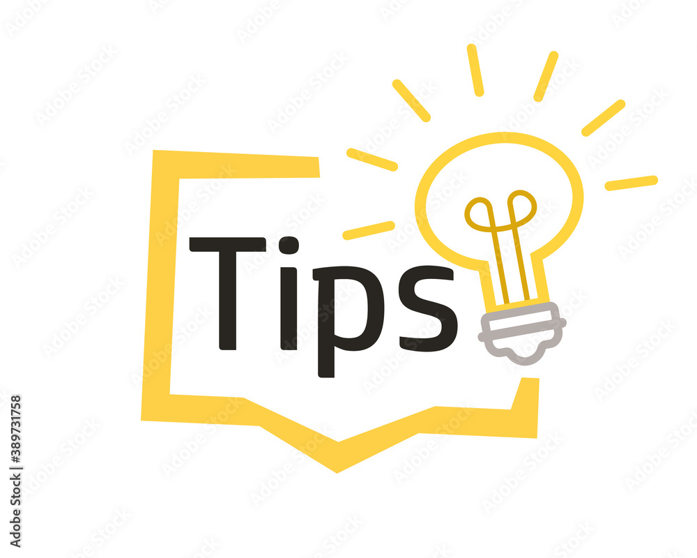 Tips sign. Clipart image. icon. Clipart image isolated on white ...