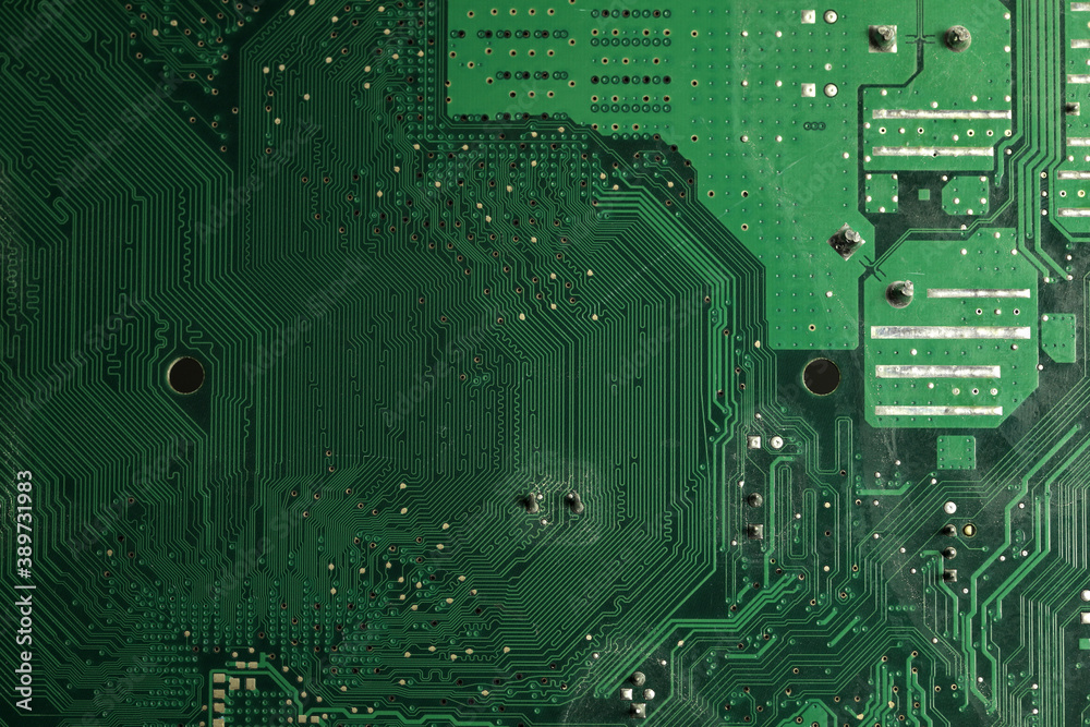 details, computer components and server blocks, macro world, background ...