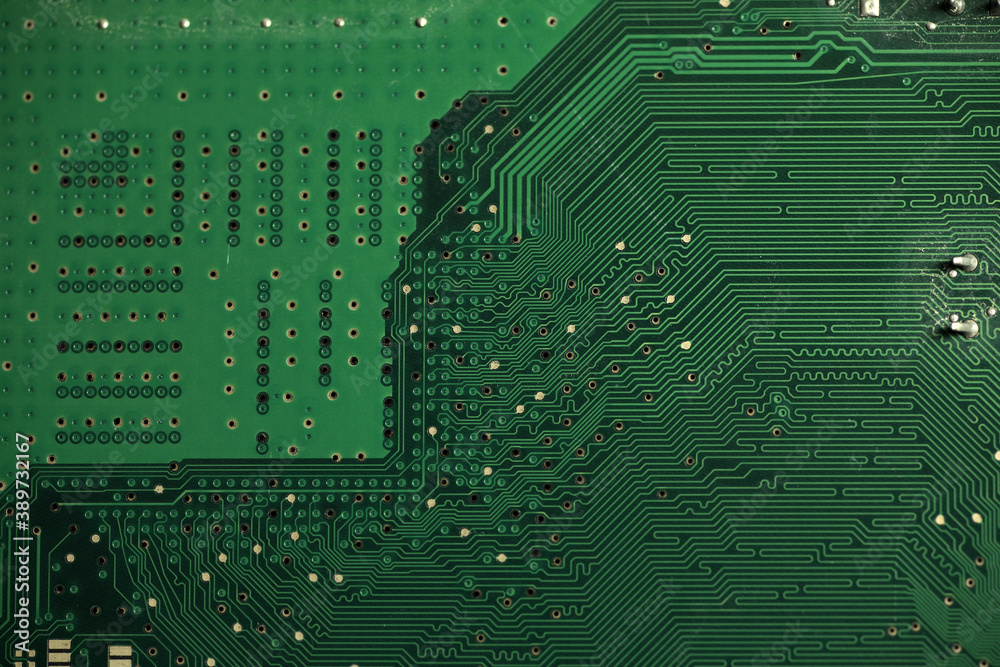 details, computer components and server blocks, macro world, background ...