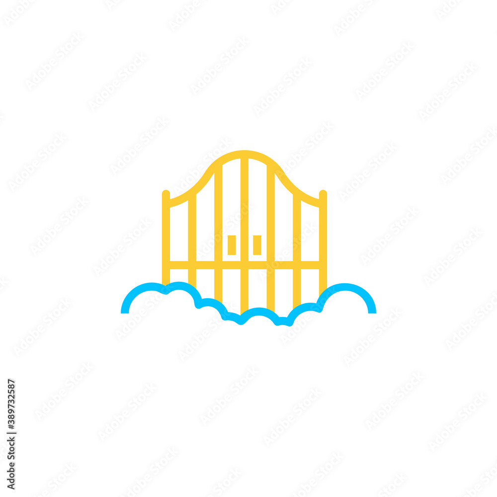 Heaven gate icon. Clipart image isolated on white background. Stock ...