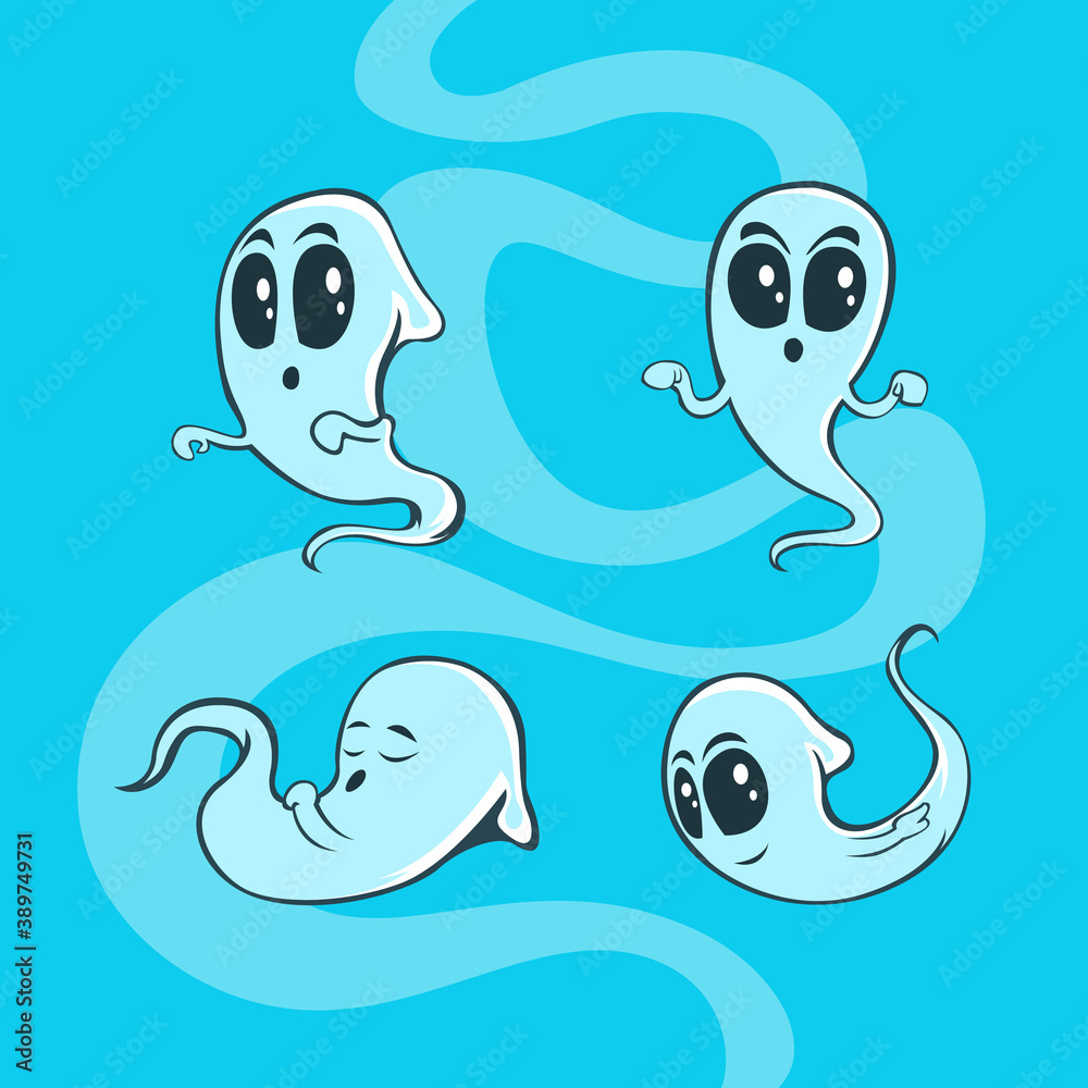 Cute Ghost Characters Collection Stock Vector Adobe Stock cute-ghost-characters-collection-stock-vector-adobe-stock