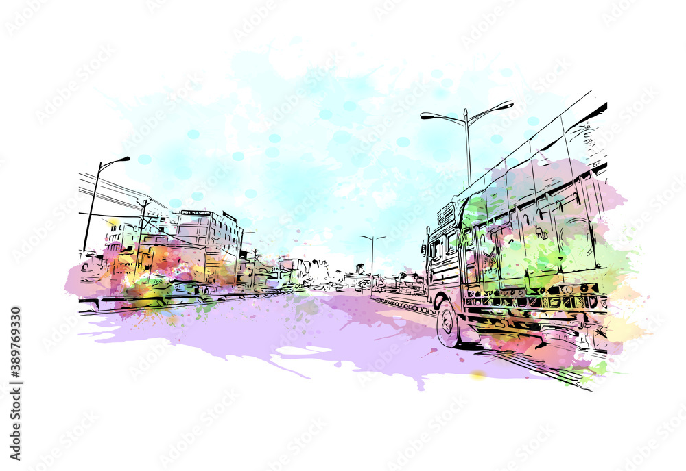 Building view with landmark of Chandigarh, the capital of the northern ...