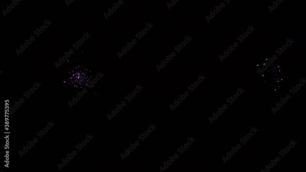 Artillery shell burst charge firework display in New Year's Eve in ...