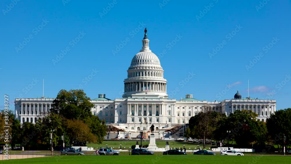 Time lapse footage of the US Capitol building in Washington DC as seen ...