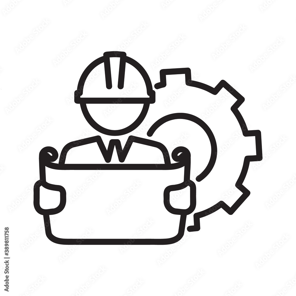 architect icon isolated on white background from architect collection ...