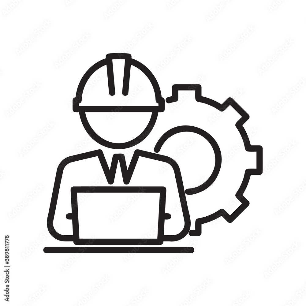 architect icon isolated on white background from architect collection ...