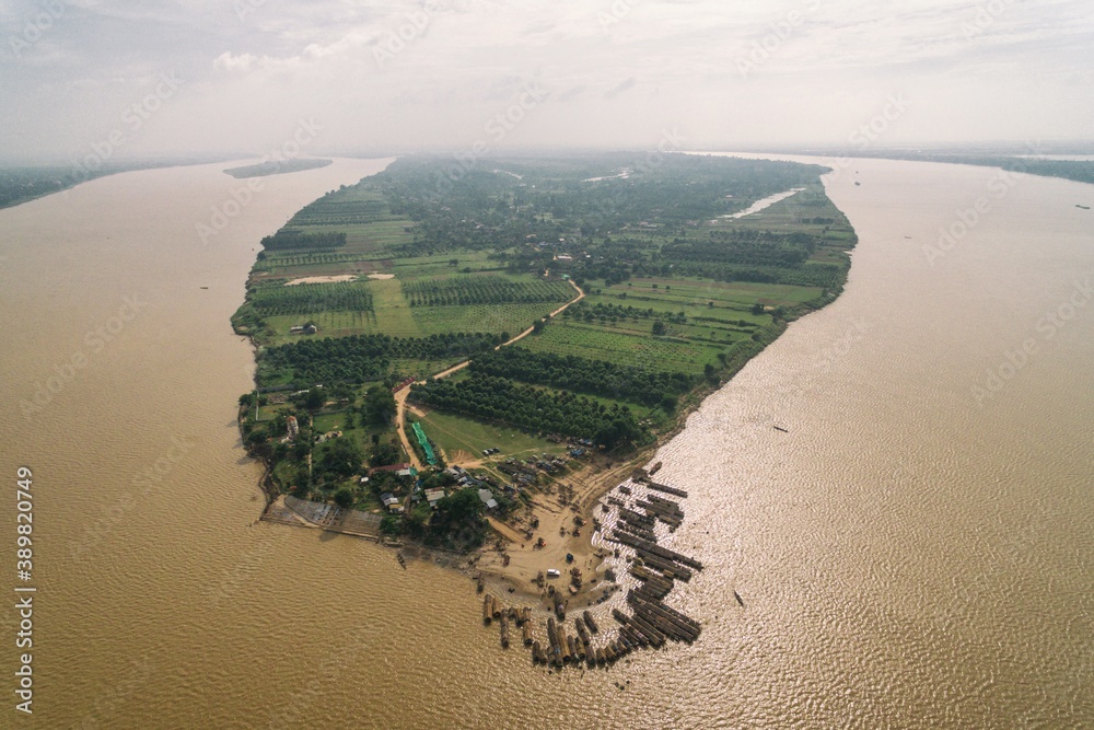 Koh Dach - Silk Island local beach, Island on Mekong river in Phnom ...