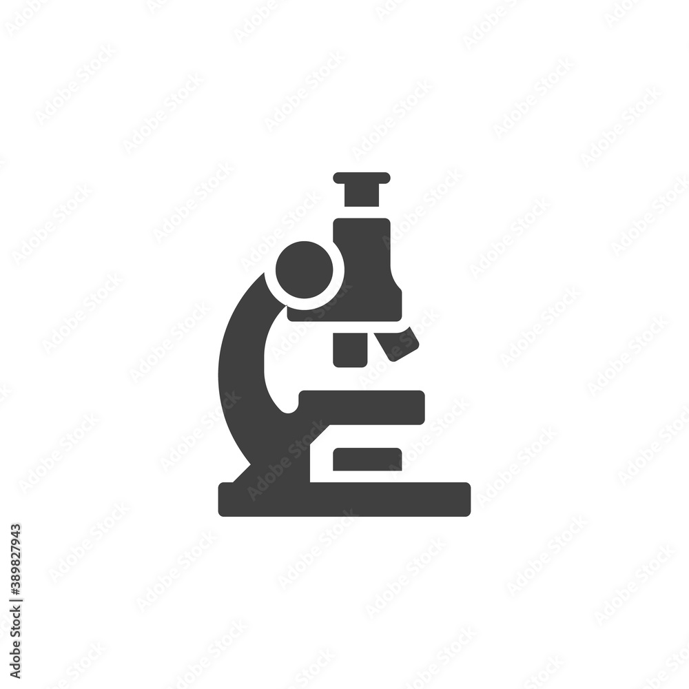 Lab microscope vector icon. filled flat sign for mobile concept and web ...