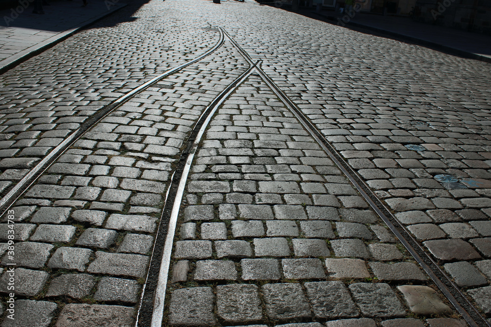 Rails de Tramway Stock Photo | Adobe Stock