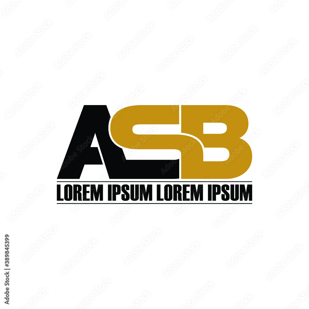 ASB letter monogram logo design vector Stock Vector | Adobe Stock
