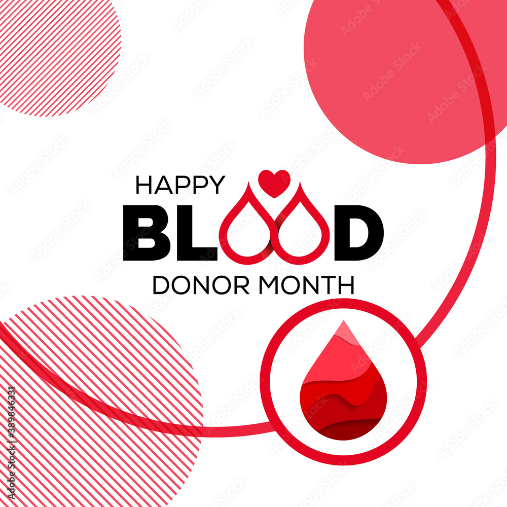 Vector illustration on the theme of National Blood Donor month observed ...