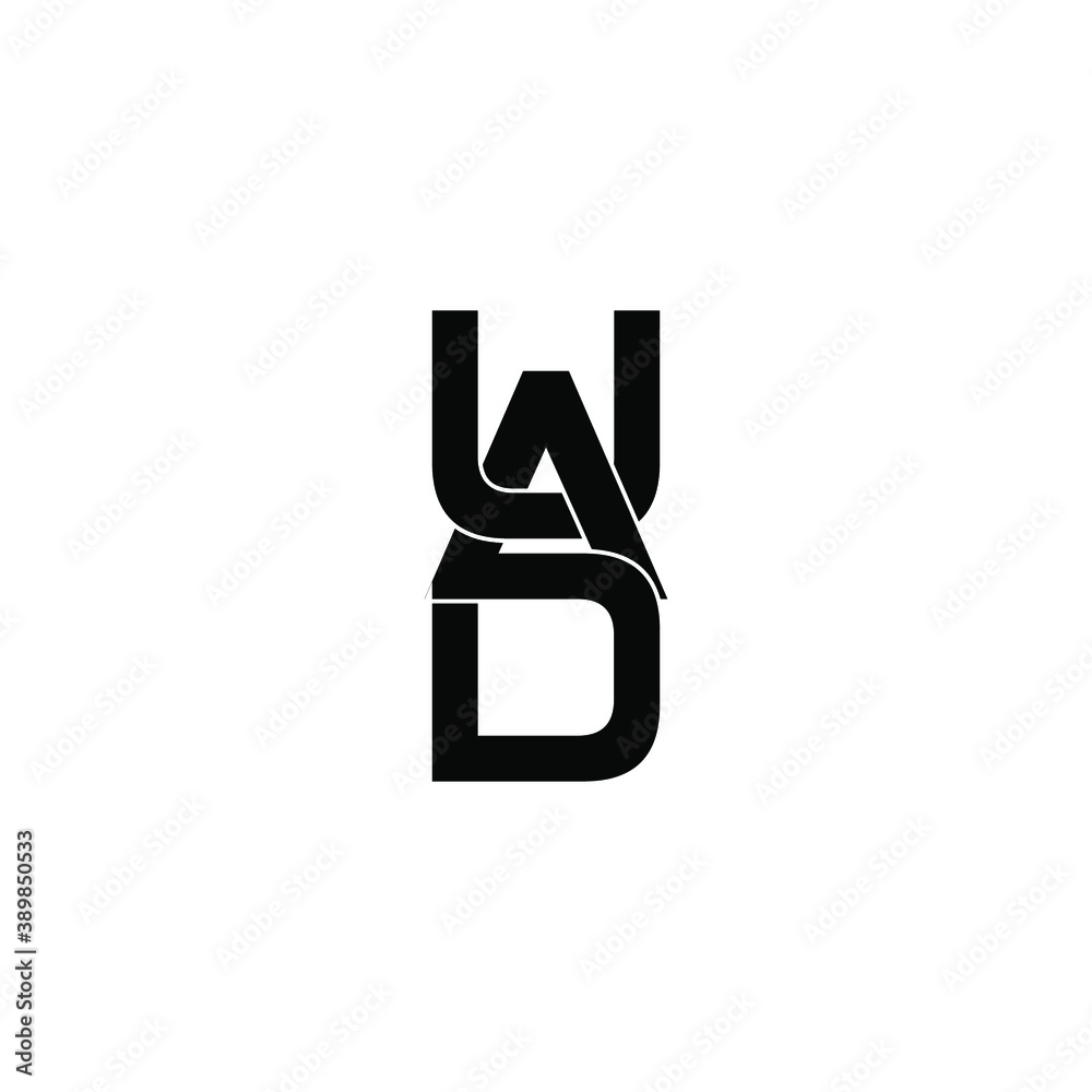 uad letter original monogram logo design Stock Vector | Adobe Stock