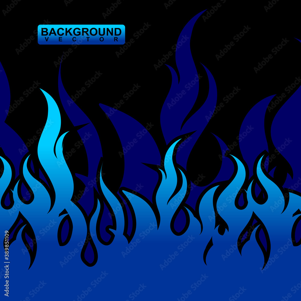 blue flame vector shape abstract background design Stock Vector | Adobe ...