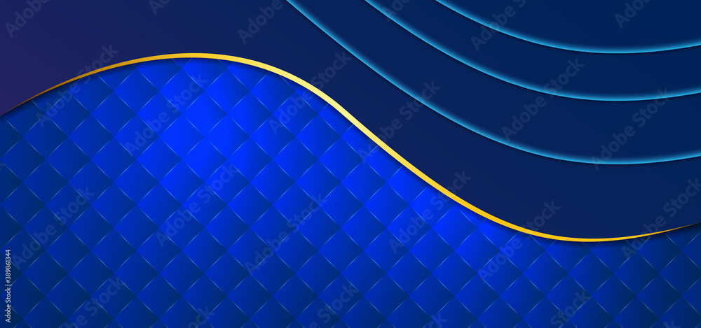 Royal blue background abstract background with golden line. Vector ...