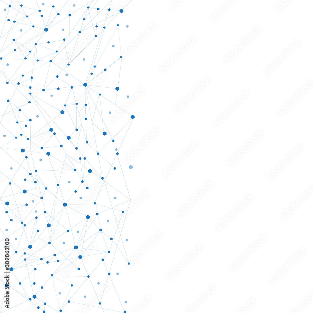 Network abstract connection isolated on white background. Network ...