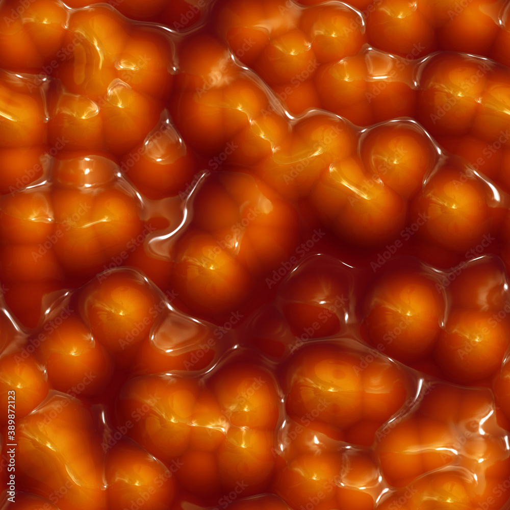 Fat cells. 3d medical illustration. Seamless background. Organic tissue ...