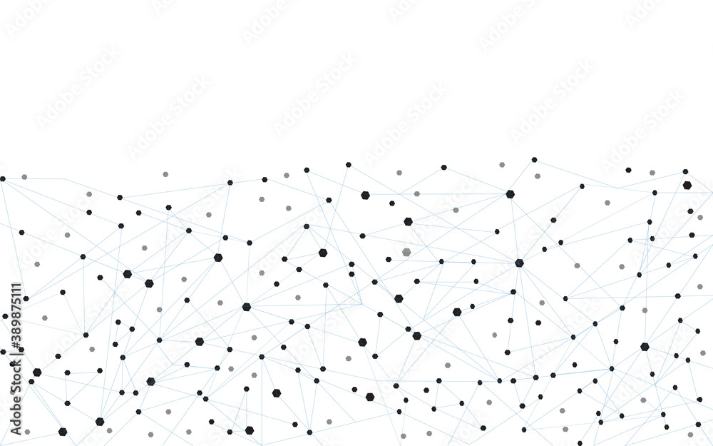 Network abstract connection isolated on white background. Network ...