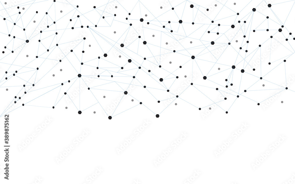 Network abstract connection isolated on white background. Network ...