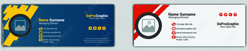 Modern Corporate Email Signature Template Design. user can attach his ...