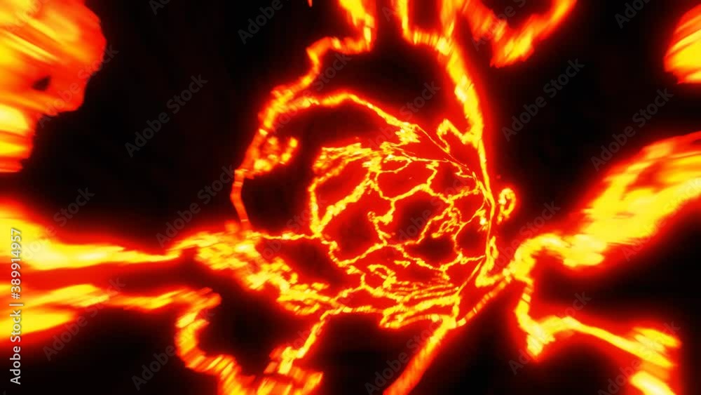Abstract magma tunnel animation, 3D loop dynamic 4K fire and flaming ...