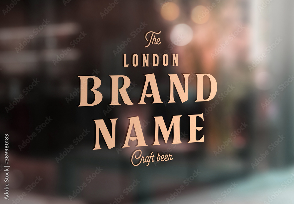 Window Sign Mockup Stock Template | Adobe Stock