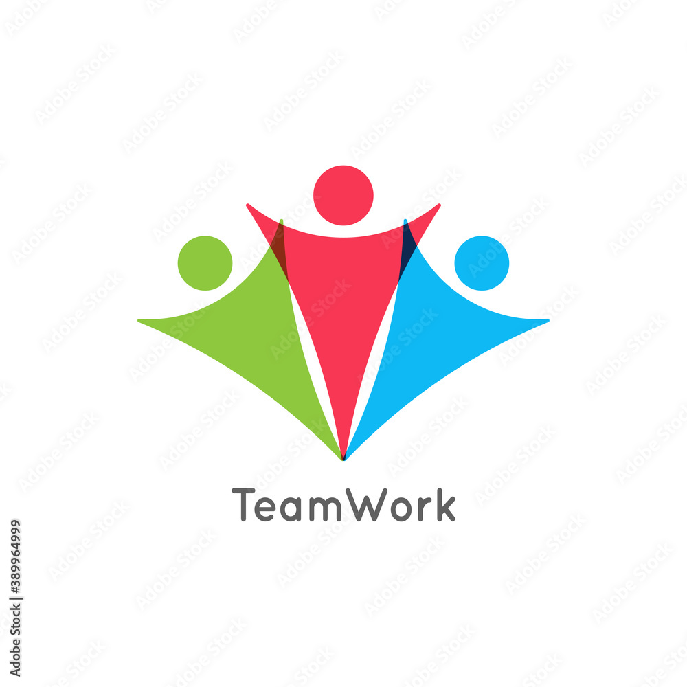 Working Together As A Team Clipart Logo