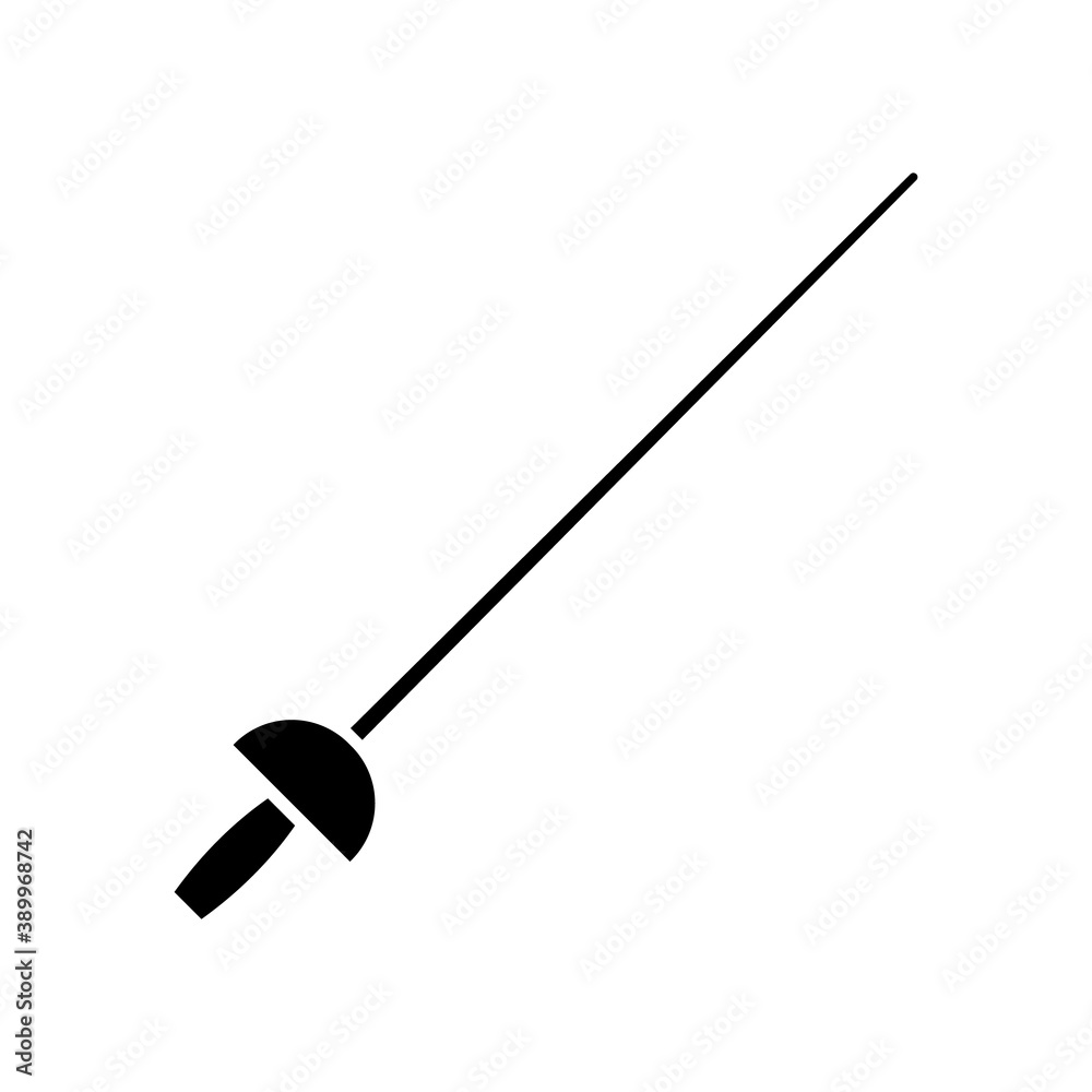 epee icon element of weapon icon for mobile concept and web apps. Thin ...