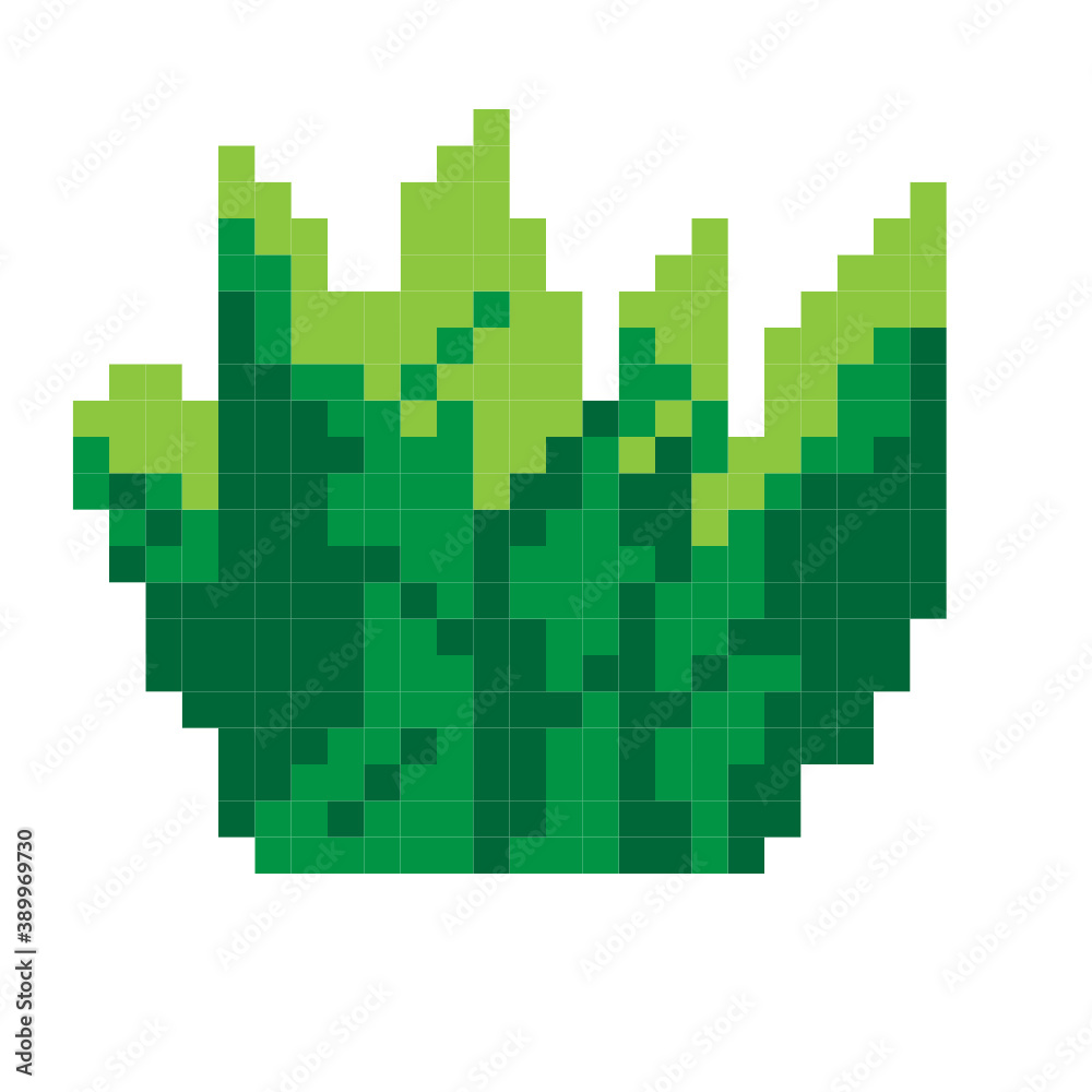 Green grass pixel art. Vector picture. Dry grass picture. Stock Vector ...
