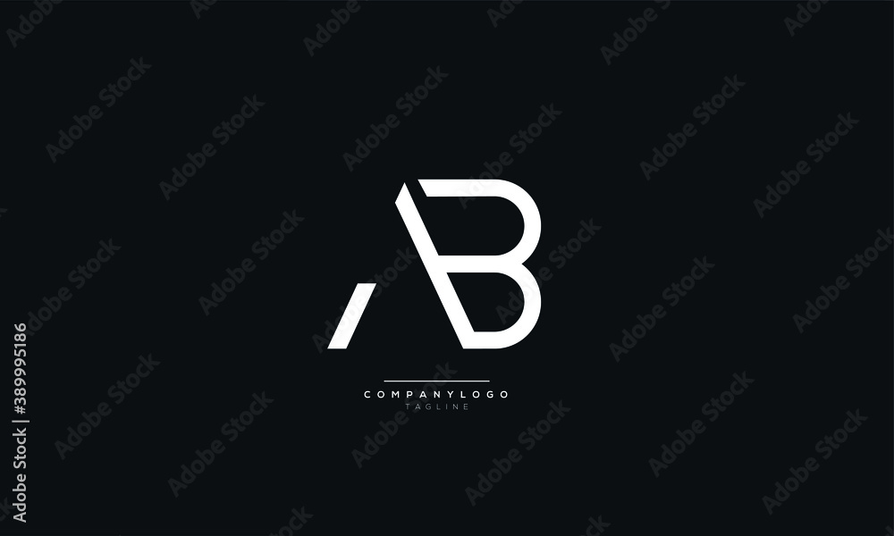 Letter AB Business Logo Design Alphabet Icon Vector Monogram Stock ...