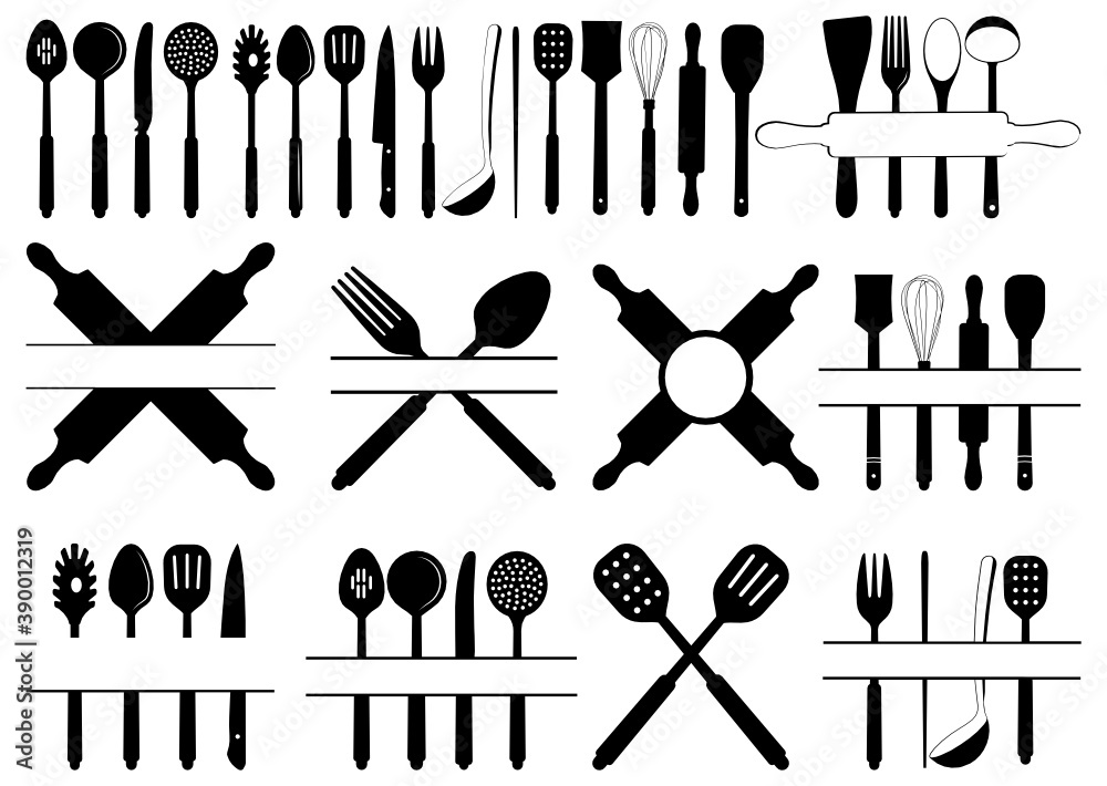 Spoon, Spoon bundile, utensils bundile svg, Kitchen svg, Kitchen ...