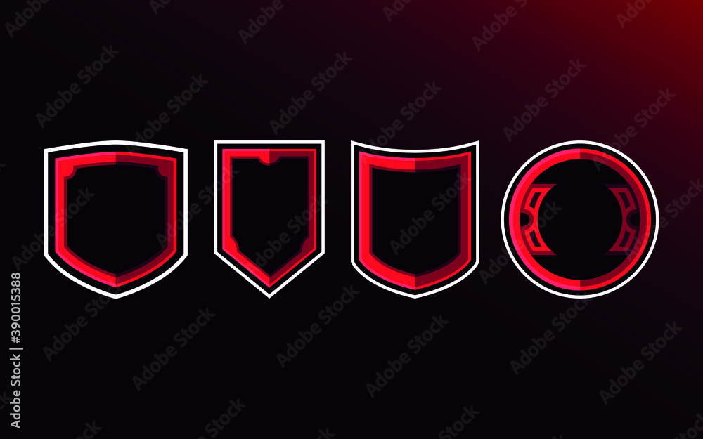 Set of shield emblem vector sign icon for esport logo game Stock Vector ...