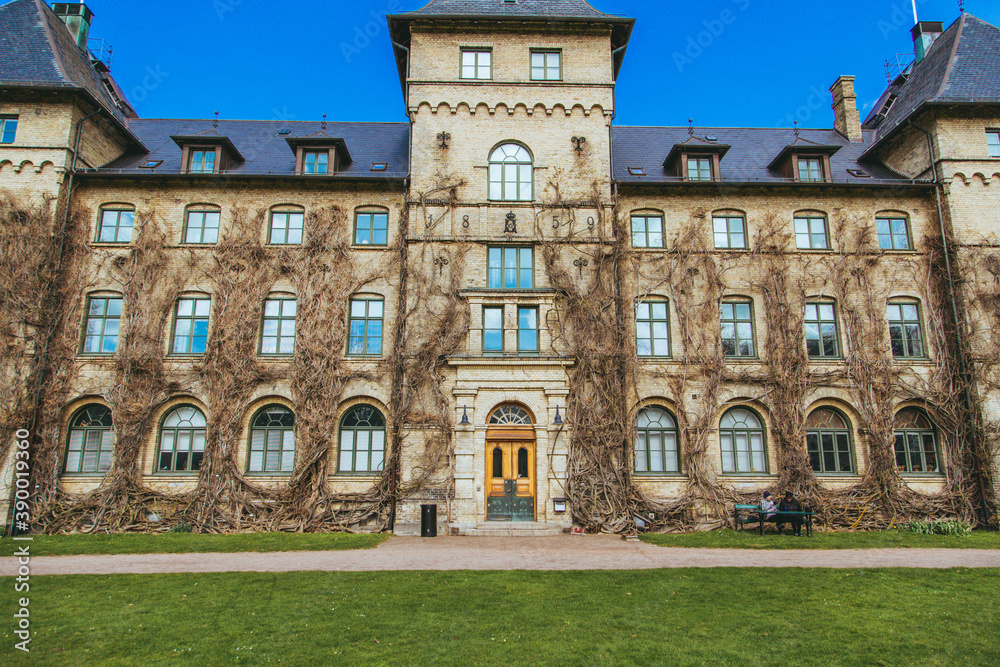 Beautiful Alnarp Castle under the blue sky in Malmo, Sweden Stock Photo ...