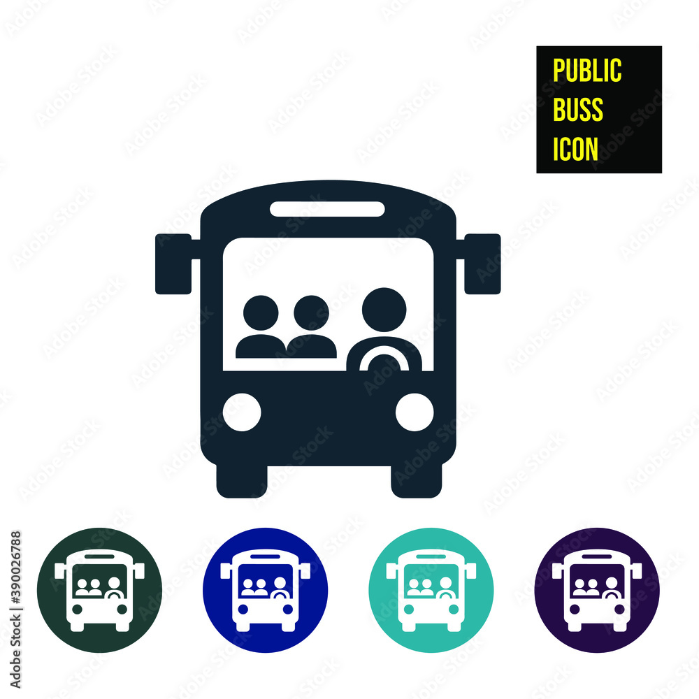 Public Buss Icon stock illustration. An icon of a public bus with ...