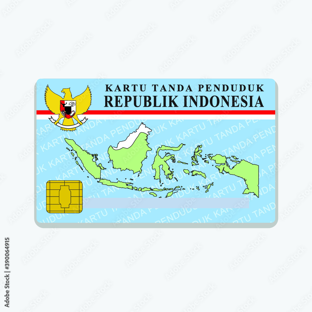 KTP indonesia id card Vector illustration flat design Stock Vector ...