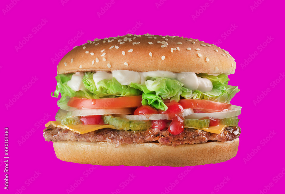 Tasty Whopper Burger - King ,Fast Food - Cut Out Burger Stock Photo ...