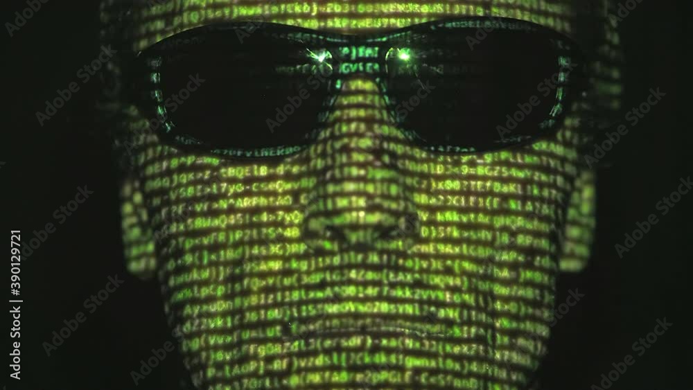 In the dark, various letters, numbers and symbols, symbolizing the ...