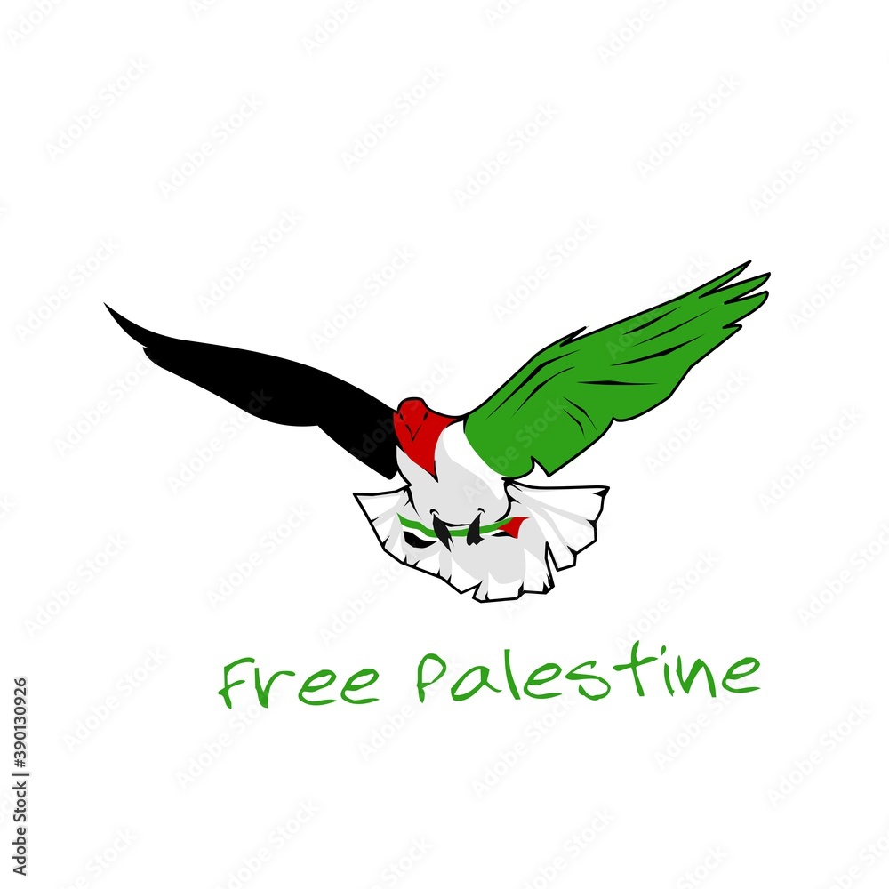 free palestine design.dove symbol of peace Stock Vector | Adobe Stock