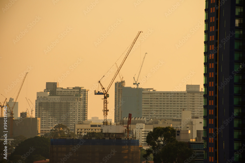 area under construction for industrial work in the midst of city ...