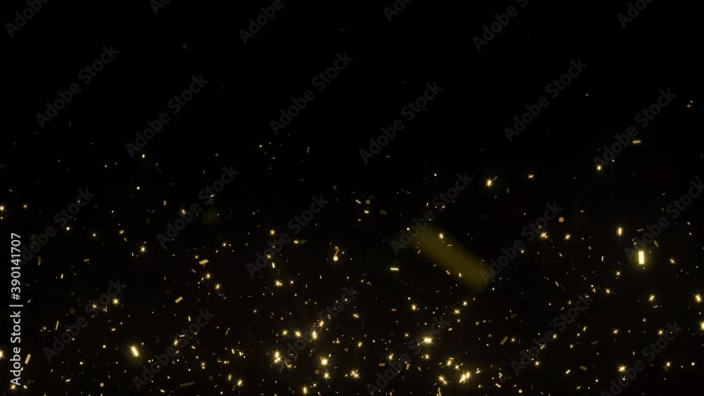 Abstract Glowing Gold Stars Sparkling Background/ 4k animation of ...