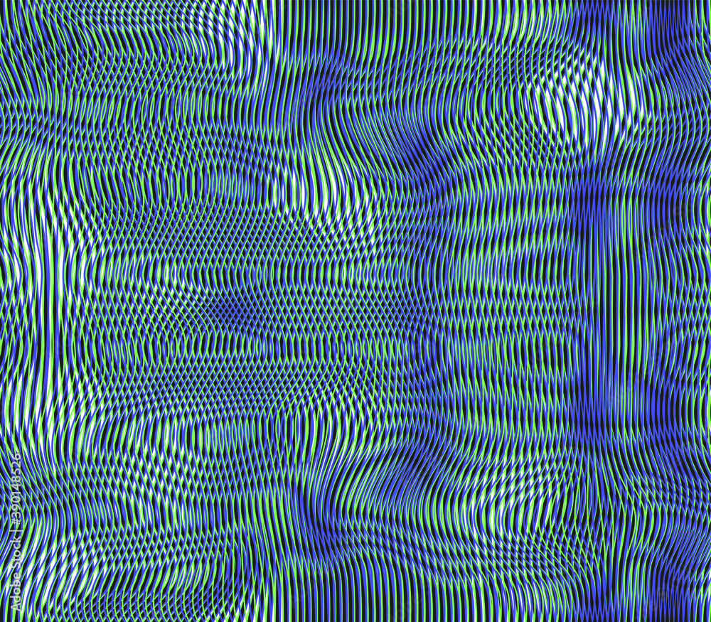 Moire seamless holographic vector background. Moire texture wavy lines ...