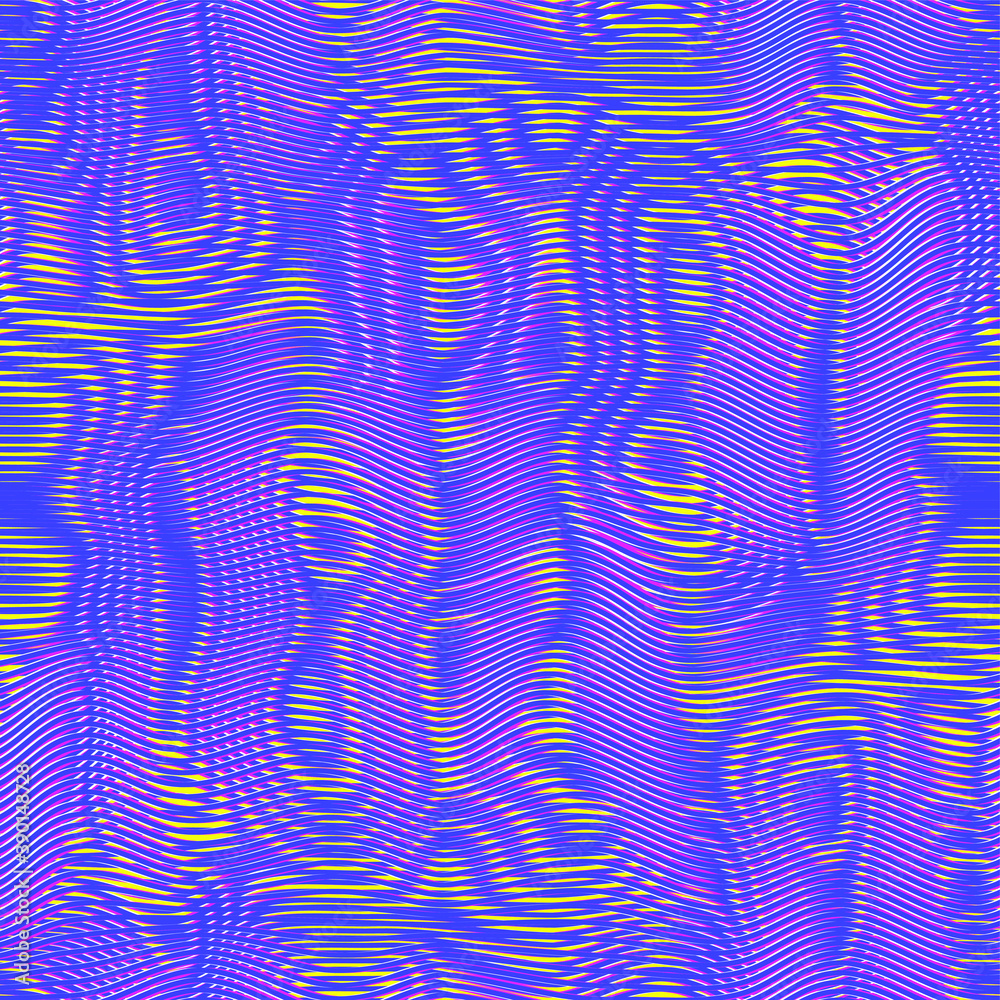 Moire seamless holographic vector background. Moire texture wavy lines ...