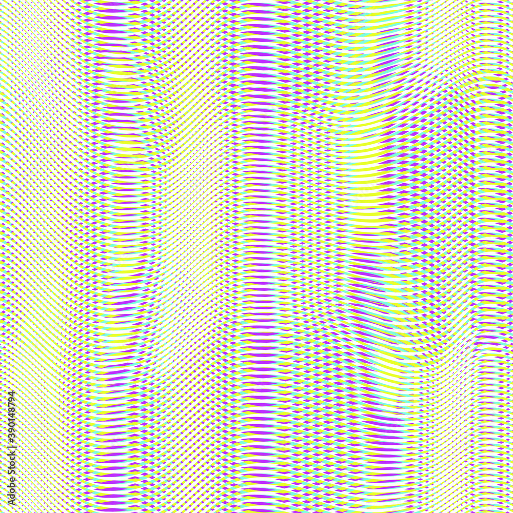 Moire seamless holographic vector background. Moire texture wavy lines ...