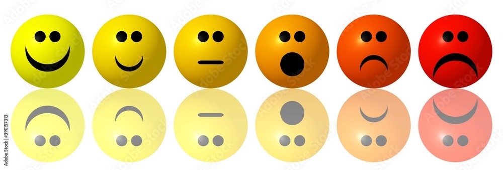 Symbole für die Bewertung - gut, mittel, schlecht Stock Illustration ...