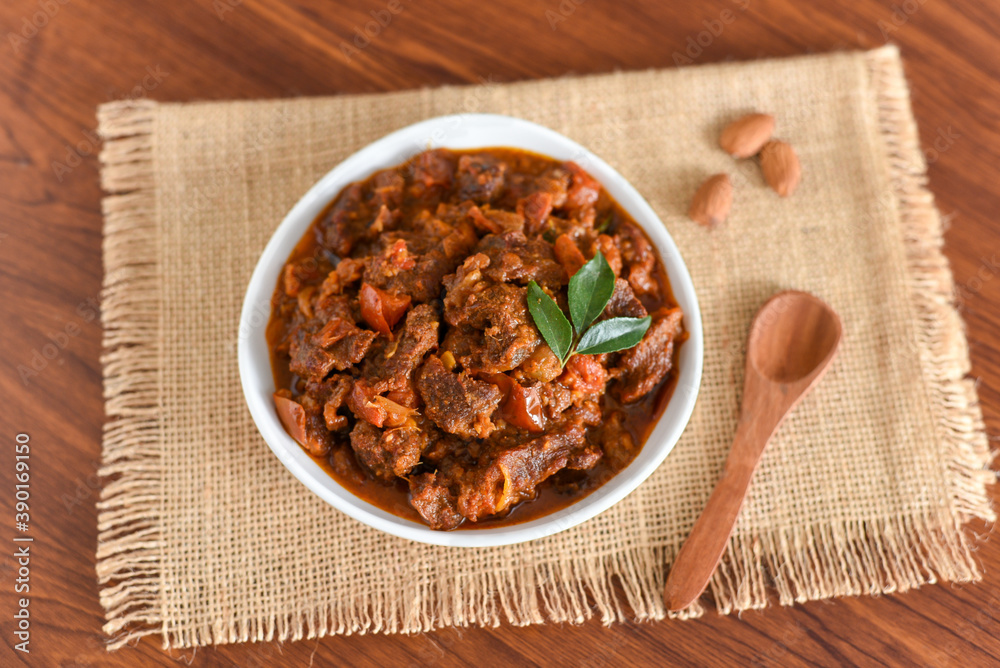 Spicy beef curry. Goan style beef vindaloo. Traditional Indian Lamb or ...