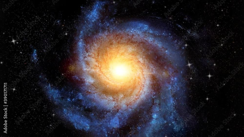 Spiral Galaxy Rotation Loop With Millions Of Stars - 4K Rotating Spiral ...